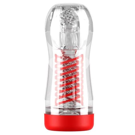 Pdx Elite Viewtube 2 See Thru Stroker With Spiral Compression Sex Toy