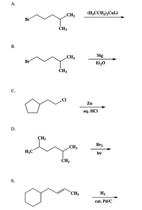 Solved Draw The Structure Of The Expected Major Organic