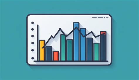 premium photo flat line graph icon an illustration for data visualization