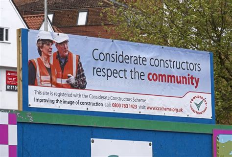 Considerate Constructors Editorial Stock Image Image Of Slogan 164091669 Considerate Constructors Editorial Stock Image Image Of Slogan 164091669
