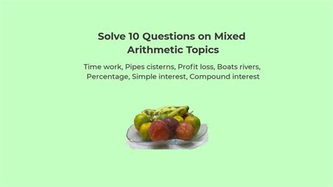 Solve 10 Mixed Arithmetic Questions Ssc Cgl 12 Suresolv
