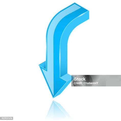 파란색 화살표입니다 3d 반짝 아래쪽에 서명 3차원 형태에 대한 스톡 벡터 아트 및 기타 이미지 3차원 형태 그래프 등측