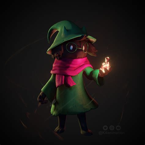 Artstation Ralsei Stylized 3d Model Dark