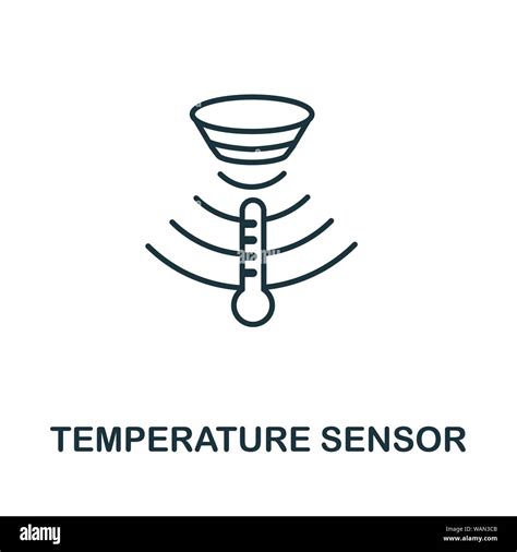 Temperature Sensor Outline Icon Thin Line Style From Sensors Icons Collection Pixel Perfect
