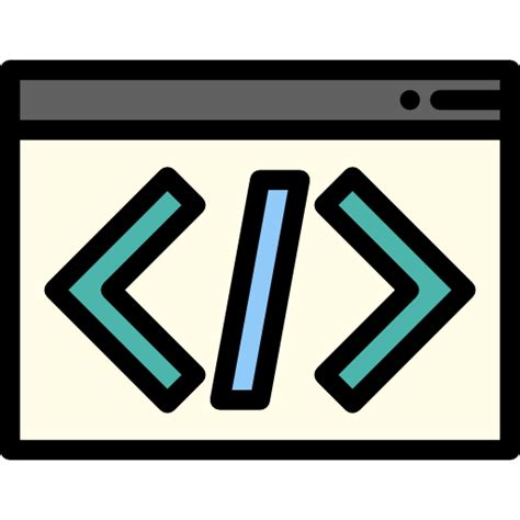 Code Detailed Rounded Lineal Color Icon