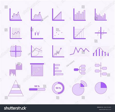Graph Chart Infographic Icon Set Graph Stock Vector Royalty Free 2261741445 Shutterstock