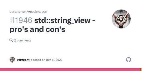 Std String View Pro S And Con S Issue 1946 Bblanchon
