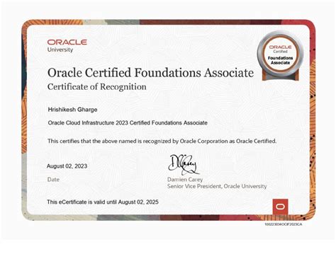 Hrishikesh Gharge On Linkedin Oracleuniversity Oraclecloudinfrastructure Oraclecoud Oci