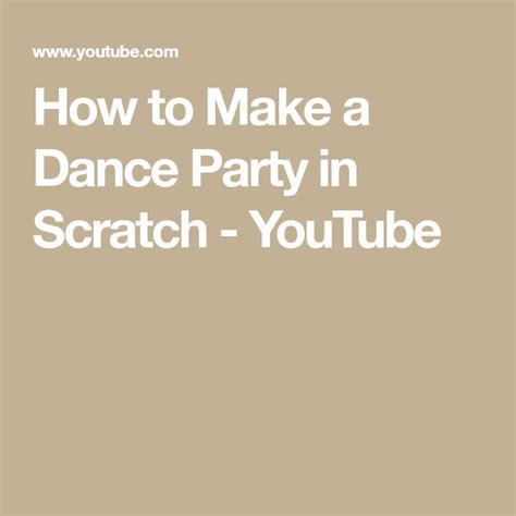 How To Make A Dance Party In Scratch Youtube Dance Party Scratch