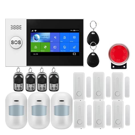 Gsm Home Burglar Alarm System Ip Camera Pir Motion Sensor Door Sensor Security Alarm Kit App