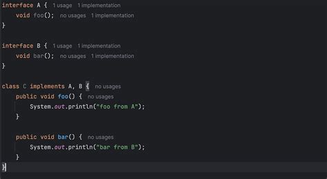 In This Example C Can Implement Both A And B Interfaces Without Any Ambiguity Because