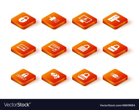 Set Password Protection Invisible Hide Laptop Vector Image