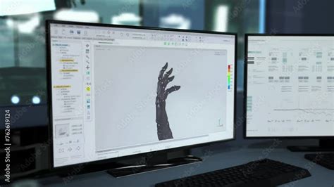 Desktop Using Advanced Software To Connect Components Of Innovative