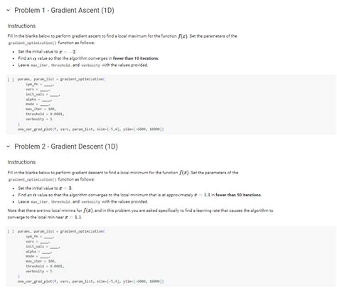 Solved Def Gradientoptimizationsymfn Vars Initvals