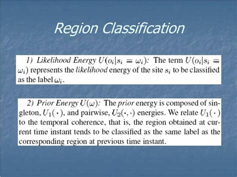 Ppt Region Level Motion Based Background Modeling And Subtraction Using Mrfs Powerpoint