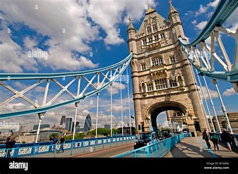 Historical Tower Bridge Is A Bascule Bridge In London England Over The