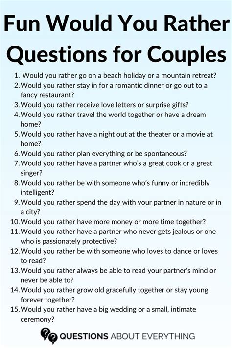 Fun Would You Rather Questions For Couples In 2024 Fun Relationship Questions Would You