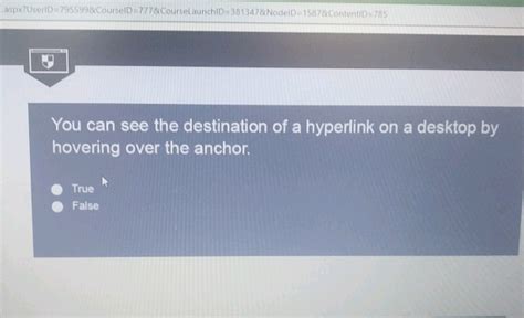 You Can See The Destination Of A Hyperlink On A Desktop By Hovering