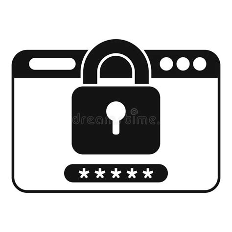 Secured Web Icon Simple Vector Cyber Forgot Stock Vector Illustration Of Cyber Form 281686223
