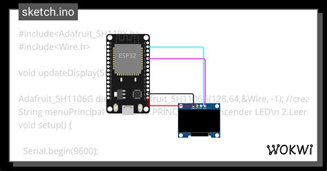 Menu Oled Wokwi Esp32 Stm32 Arduino Simulator