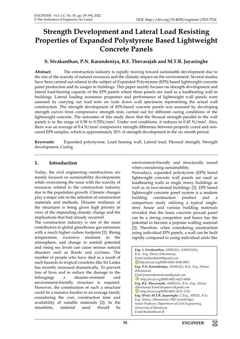 Pdf Strength Development And Lateral Load Resisting Properties Of