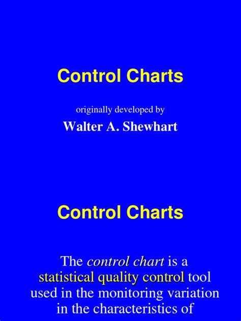 Control Charts Walter A Shewhart Pdf Statistical Analysis Teaching Mathematics