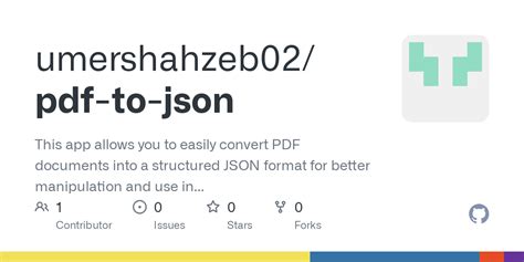 GitHub Umershahzeb02 Pdf To Json This App Allows You To Easily Convert PDF Documents Into A