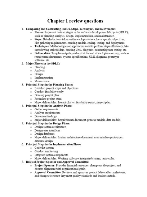 Oosad Chapter 1and 2 Review Questions Pdf Method Computer