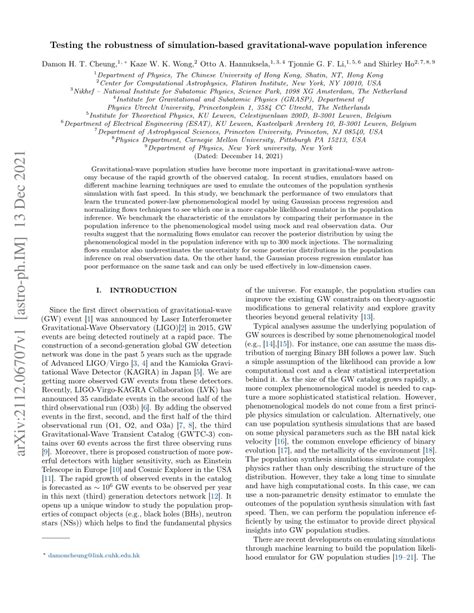 Pdf Testing The Robustness Of Simulation Based Gravitational Wave Population Inference
