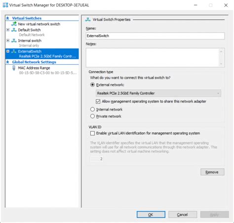 Fix Error Applying Hyper V Virtual Switch Properties In Windows