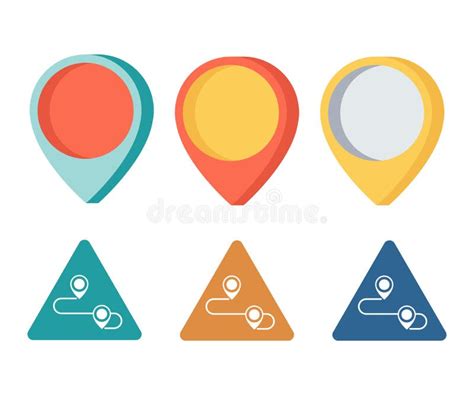 Navigation Pointer Icons Vector Illustration Set Of Icons Stock Vector Illustration Of Green