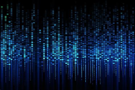 premium photo blue digital binary data on computer screen background