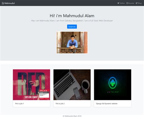 Github Devmahmuddjango Portfolio Simple Portfolio App With Blog Feature