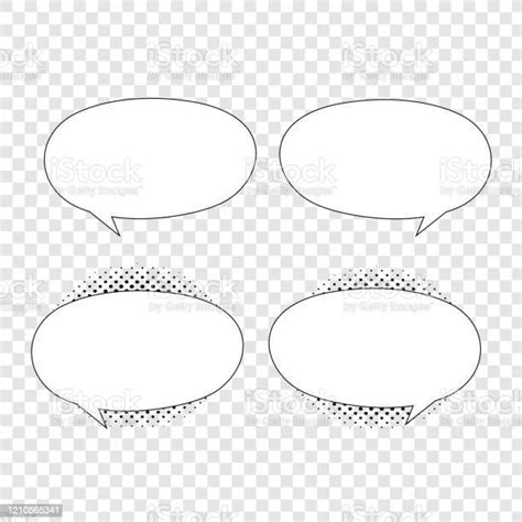 투명 한 배경에 검은 색 하프 톤 그림자설정 복고풍 빈 만화 거품과 요소 벡터 일러스트 빈티지 디자인 팝 아트 스타일 곡선에 대한 스톡 벡터 아트 및 기타 이미지 Istock