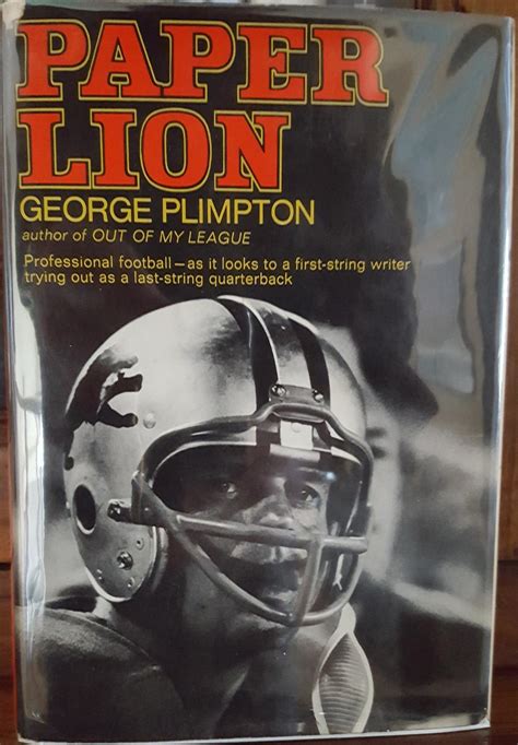 Paper Lion By George Plimpton Very Good Hardcover 1966 1st Edition