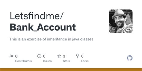 github letsfindme bank account this is an exercise of inheritance in