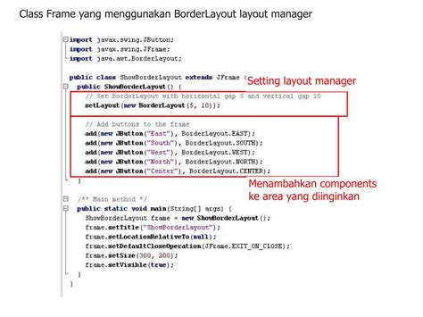 Ppt Pengantar Gui Frames Simple Components Dan Layouts Powerpoint Presentation Id 5425759
