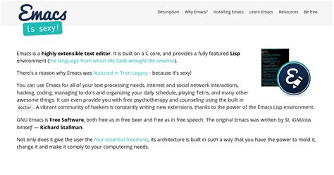 Emacs Is Sexy