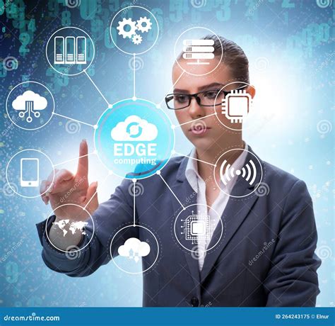 Businessman In Edge And Fog Computing Concept Stock Image Image Of Application Edge 264243175