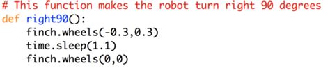 Python Lesson Functions With The Finch BirdBrain Technologies