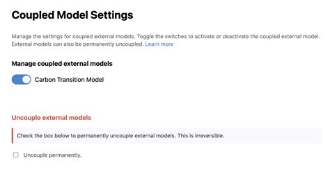 Coupling External Models Energy Transition Model