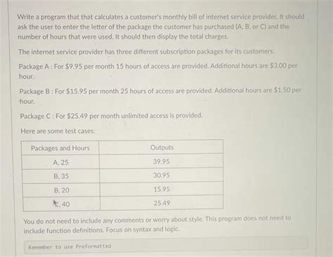 Solved Write A Program That That Calculates A Customers
