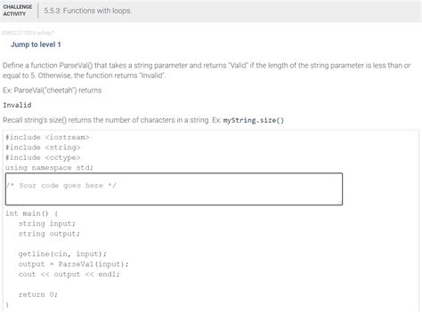 Solved CHALLENGE ACTIVITY Functions With Loops Chegg