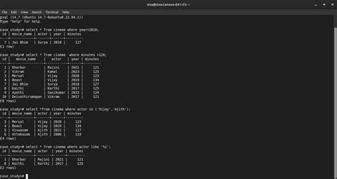 Case Study I Postgresql Beginner Tutorial