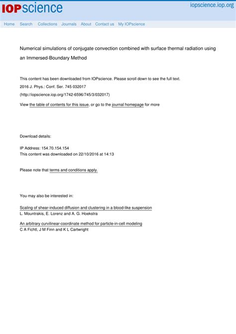 Pdf Numerical Simulations Of Conjugate Convection Combined With