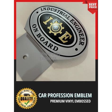 Industrial Engineer Car Plate Profession Emblem Accessories Shopee