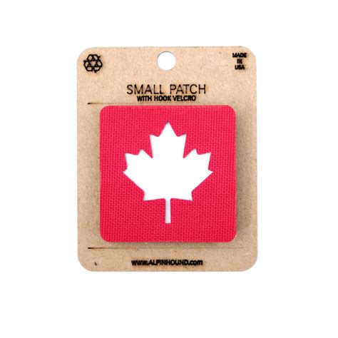Small Red And White Maple Leaf Tactical Patch Etsy