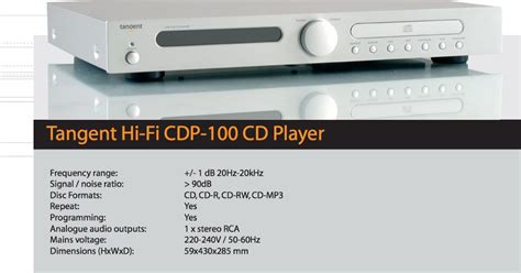 Infrequent Sound Sex Tex Technology Tangent Hi Fi CDP CD Player Made In Denmark