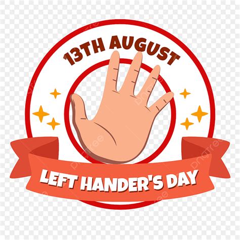 Left Handers Day Clipart Vector Happy International Left Handers Day