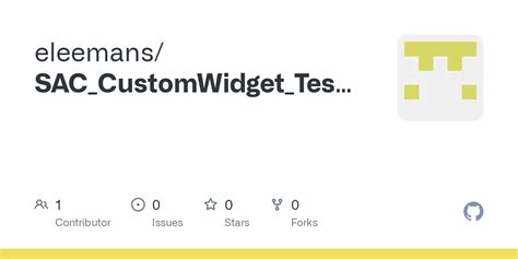 GitHub Eleemans SAC CustomWidget Testing